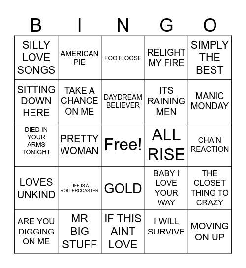 HAPPY SUNDAY Bingo Card
