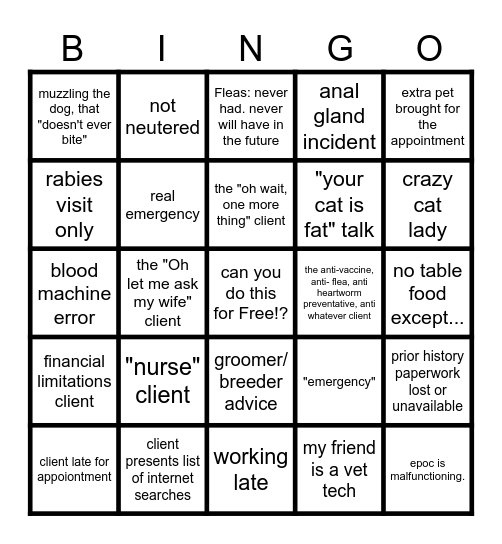 CASE Bingo Card