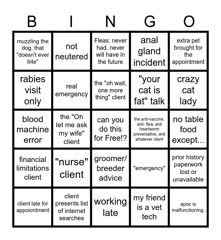 CASE Bingo Card