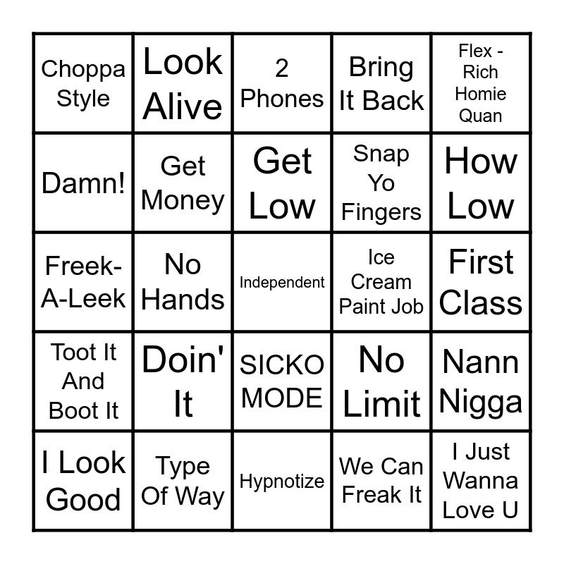 SEATTLE ESQUIRE CLUB RND 2 VIBE BINGO Card