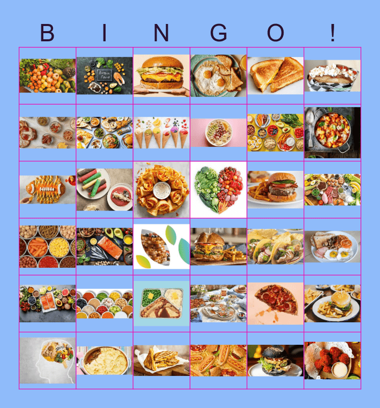 FOOD Bingo Card