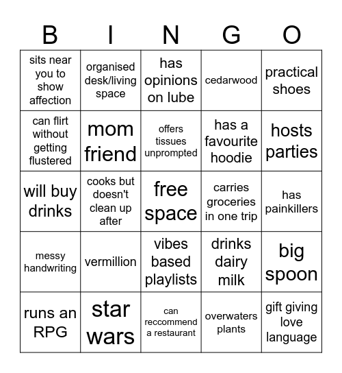 Top Bingo Card
