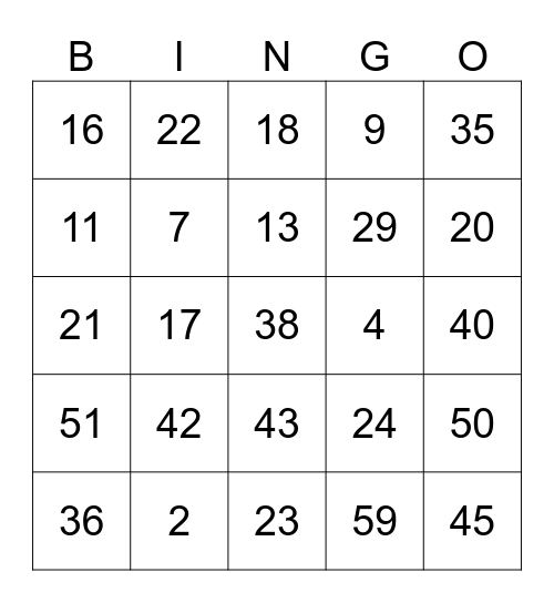 Marco Polo bingoavond Bingo Card