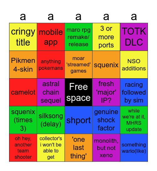 Direct bimgo Bingo Card