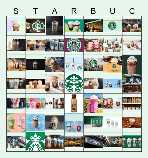 Starbucks Bingo Card