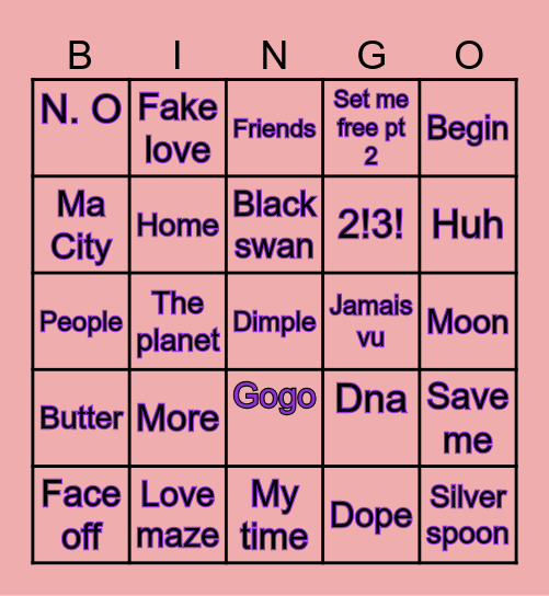 Blackout bingo @k_struck_ Bingo Card