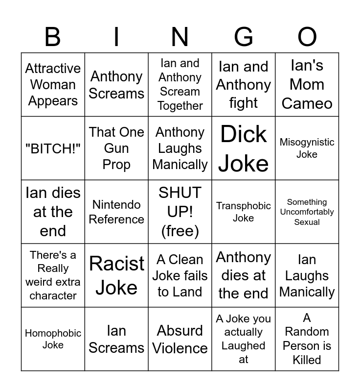 Classic Smosh Bingo Card