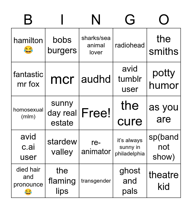 fart bingo Card
