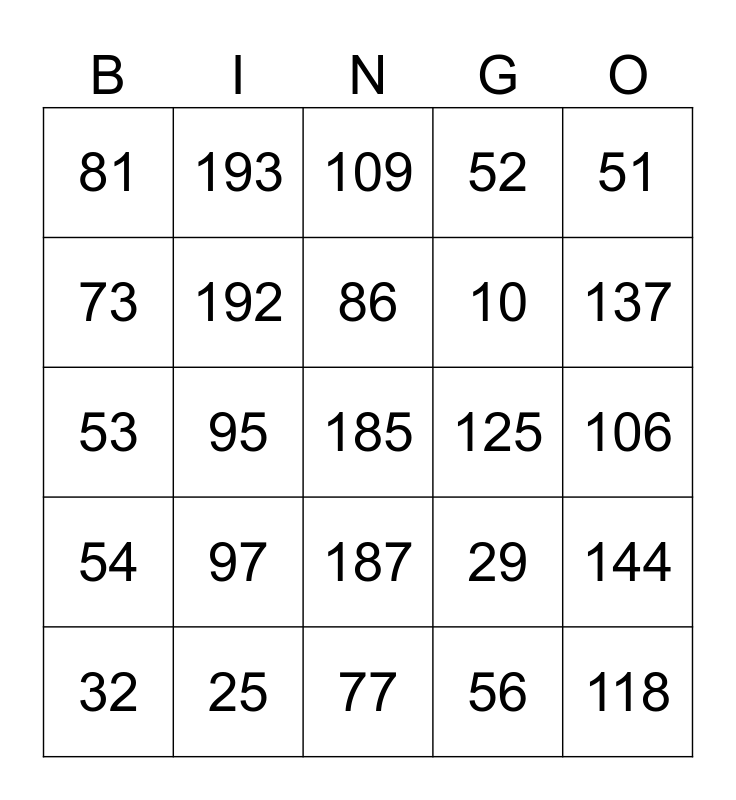 Great Catch Safety Bingo Card