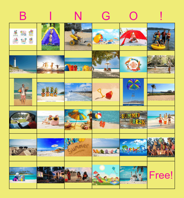 Summer Bingo Card