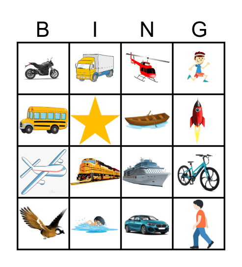 How do you get there? Bingo Card