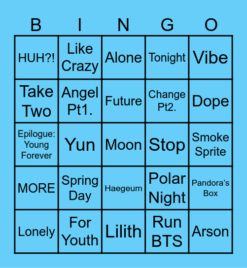 @angeljimin__ Bingo Card