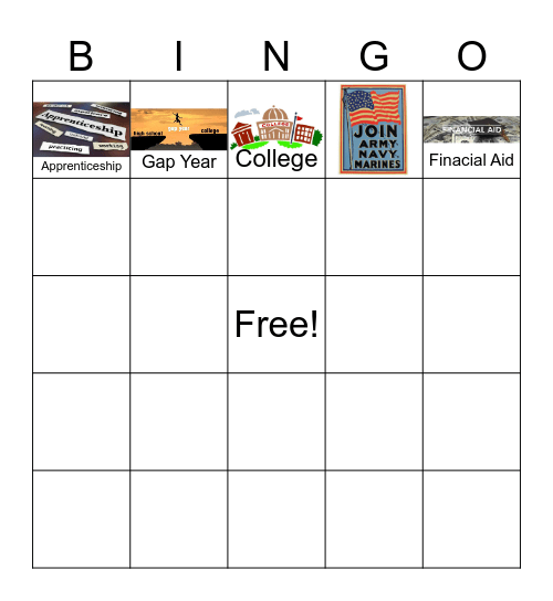 My Future Bingo Card