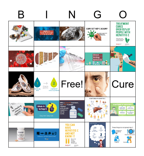 Hep C Bingo Card