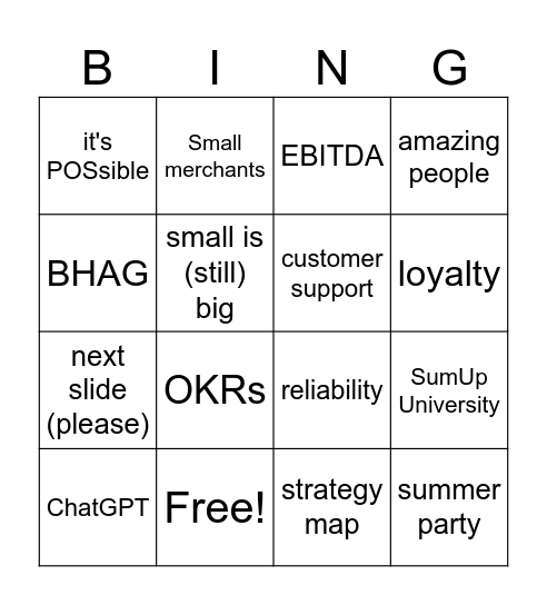 All Hands Bing(o) Bingo Card