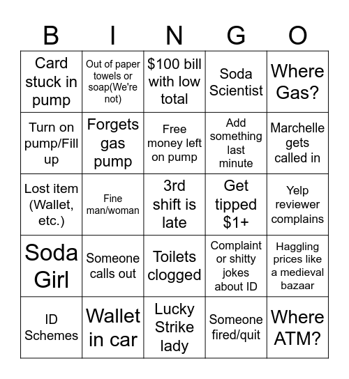 Twice Daily Bingo Card