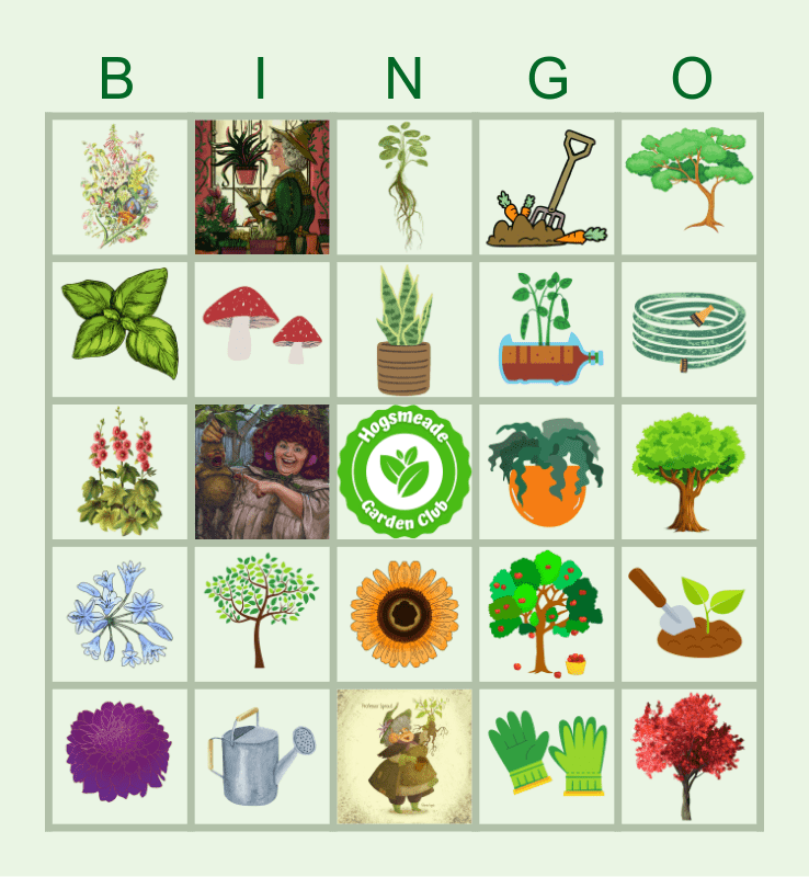 GARDEN Bingo Card