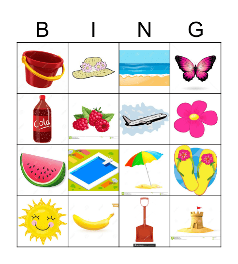 Zomer bingo Card