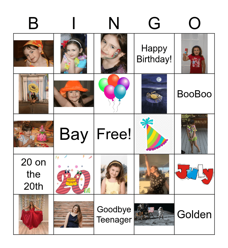Bayleigh Bingo Card