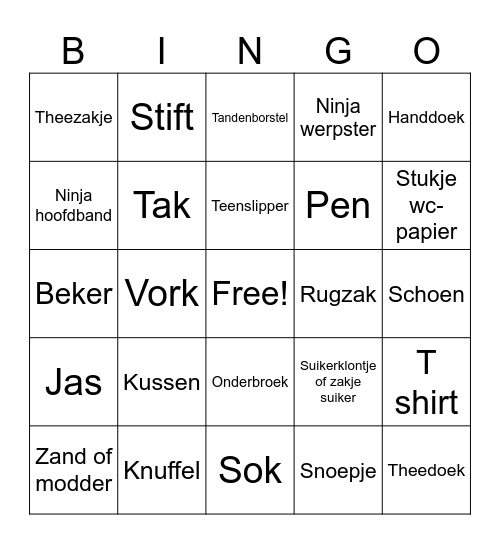 Levend Bingo Card