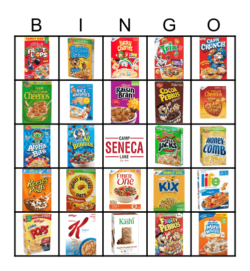 Cereal Bingo Card