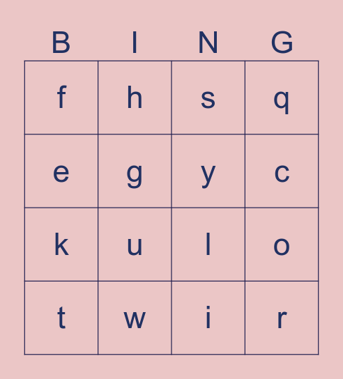 quadratic equation Bingo Card
