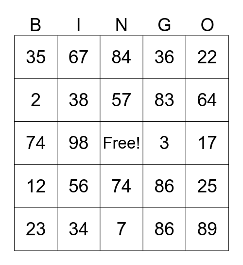 FLIP Bingo! Bingo Card