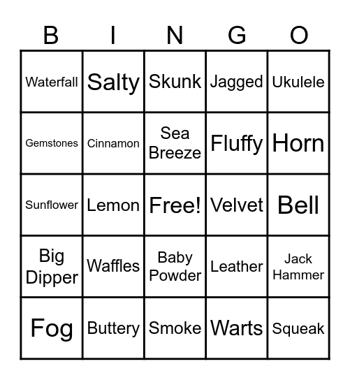 Creative Writing BINGO Card