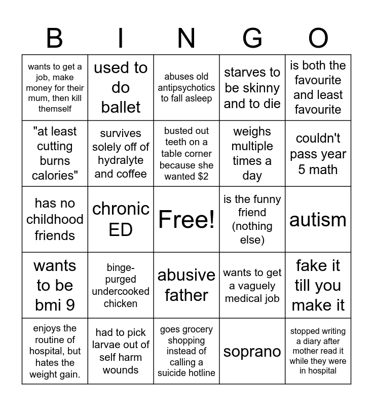 are you harmony? Bingo Card