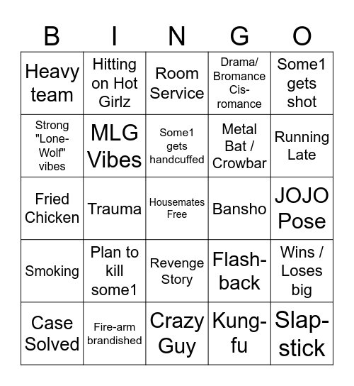 Buddy Daddy Bingo Card