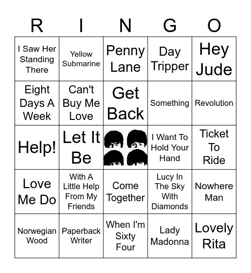 Best Of The Beatles Bingo Card