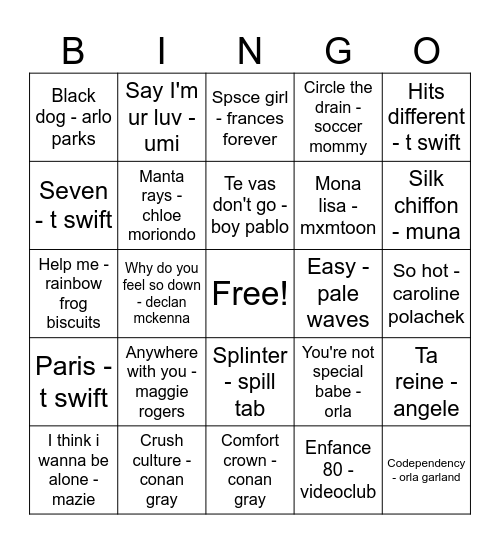 Hstopper s2 (biased) Bingo Card