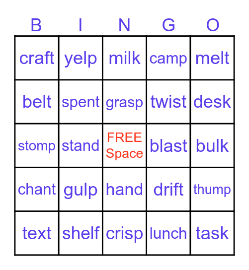 Final Blends Bingo Card