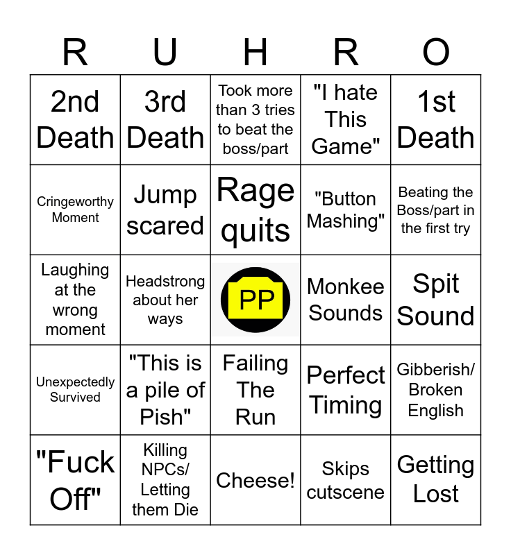 Saberbingo Doo! Bingo Card