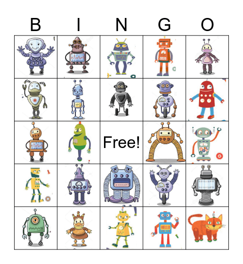 Robot Bingo Card