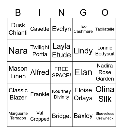 Reformation!! Bingo Card
