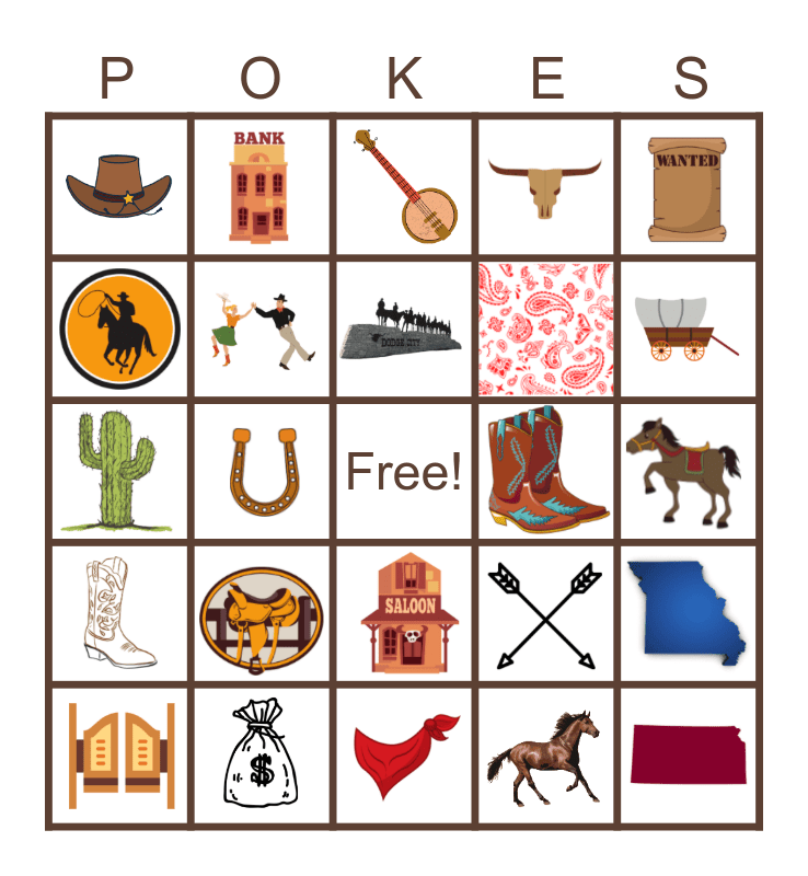 WYOMING COWGIRLS Bingo Card