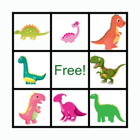 Dino Bingo! Bingo Card
