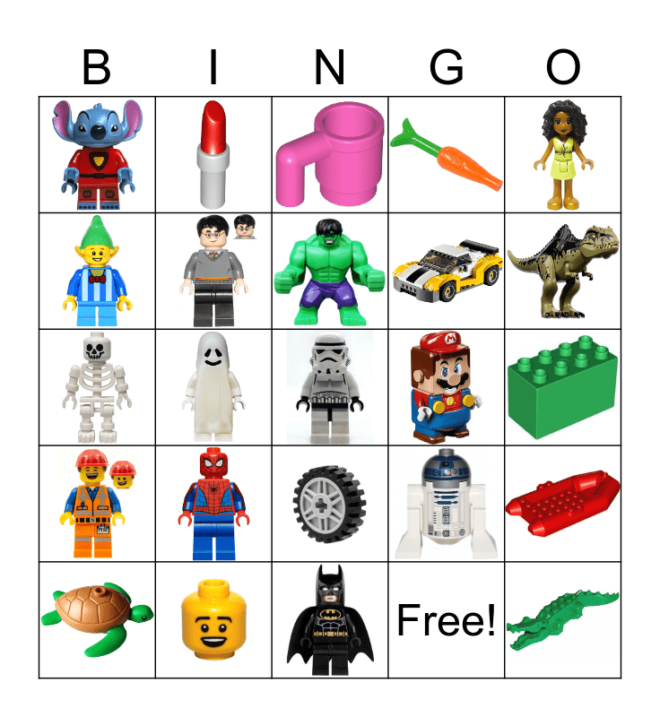 Bricks & Minifigs Lego Bingo Card