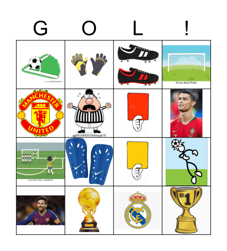 El Fútbol Bingo Card