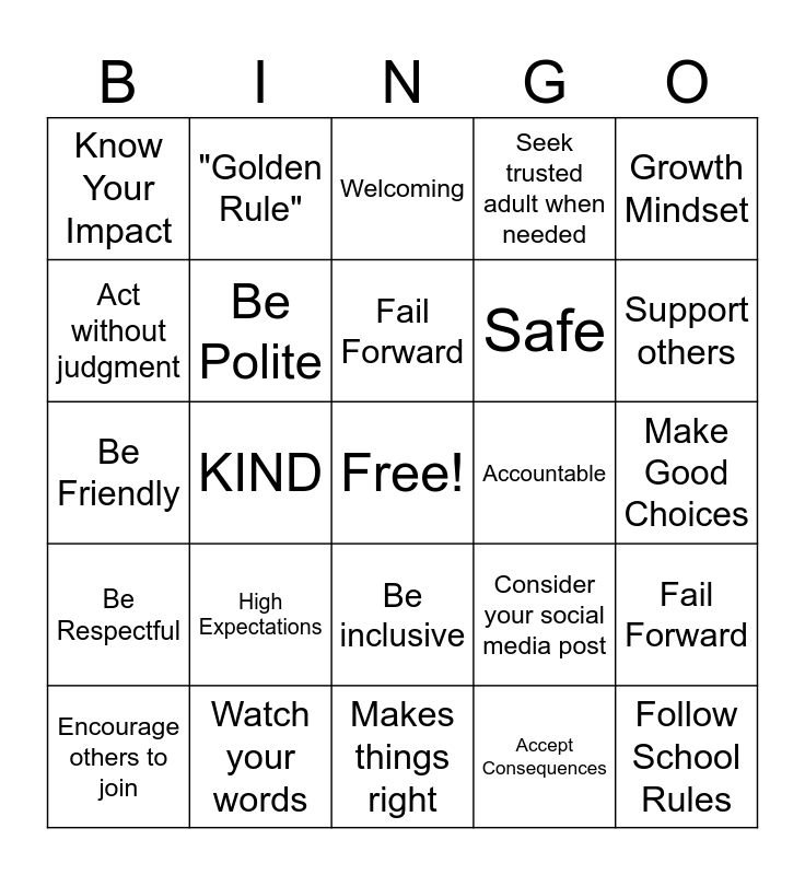 HAWKS BINGO Card