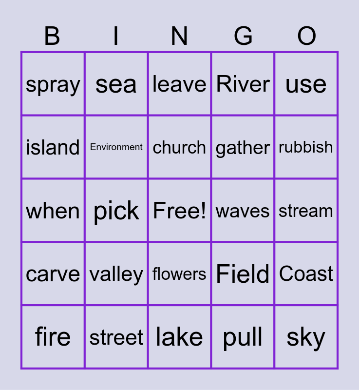 Third term bingo Card