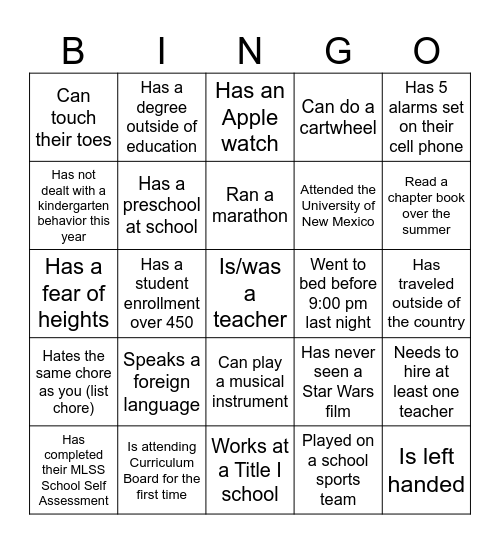FIND SOMEONE WHO... Bingo Card