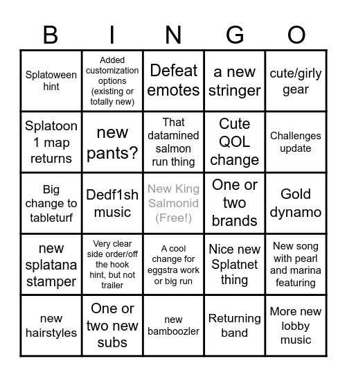 Drizzle Season 2023 bingo Card