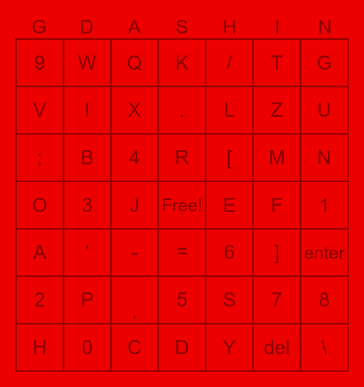 Satan's Wheel Of Pain Bingo Card