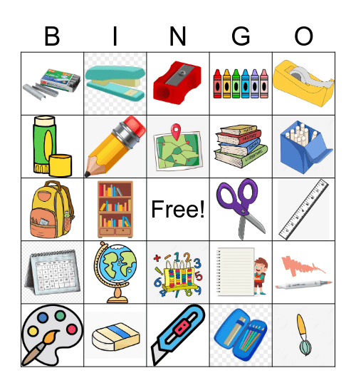 Things in classroom Bingo Card