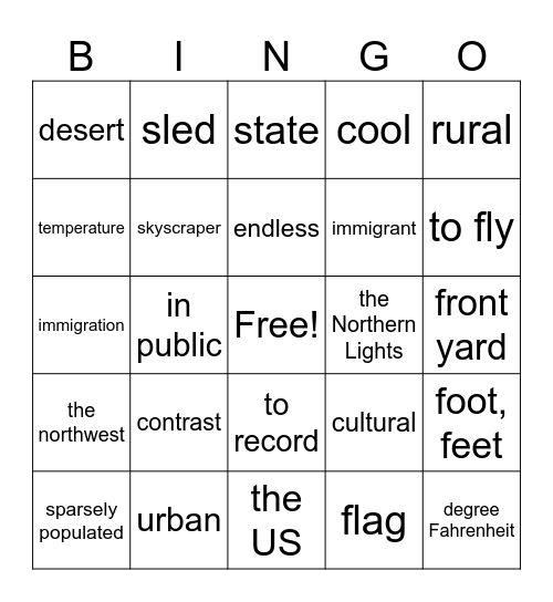 Across Cultures 1 Bingo Card