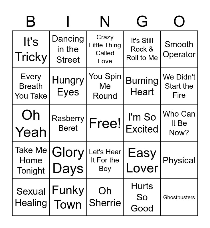 80s Night 3 Bingo Card 80s-night-3-bingo-card