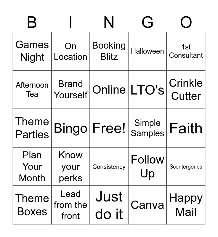 VCR - Victorian Cousin Reunion Bingo Card