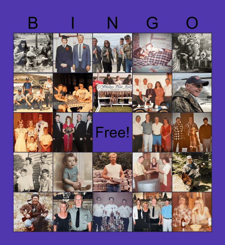 Memory Lane Bingo Card